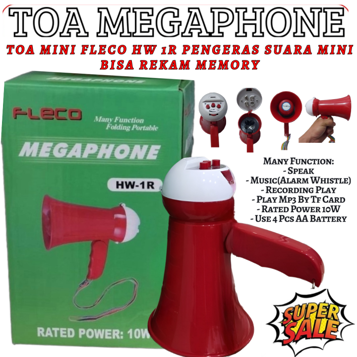 Megaphone Toa Kecil Fleco Multifungsi HW-1R - Toa Fleco Toa Bisa Rekam ...