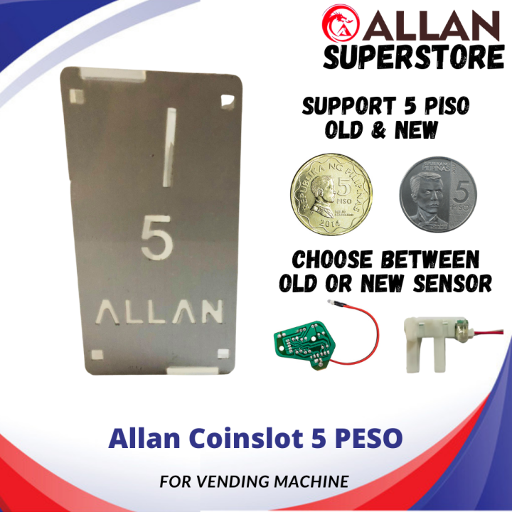 Allan Superstore Coinslot / Coin slot Lima (5) Piso for new and old ...