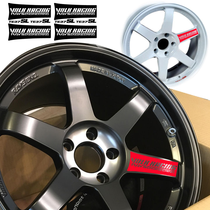 Volk Racing Rays Engineering TE 37 Super Lap SL Mags Decals Rim Stickers for 16 inches UP ...