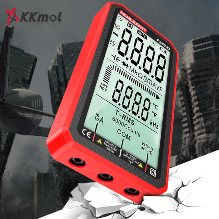 KKmol HUAJIAYI 9999 Count Rechargeable Digital Multimeter Touchscreen ...