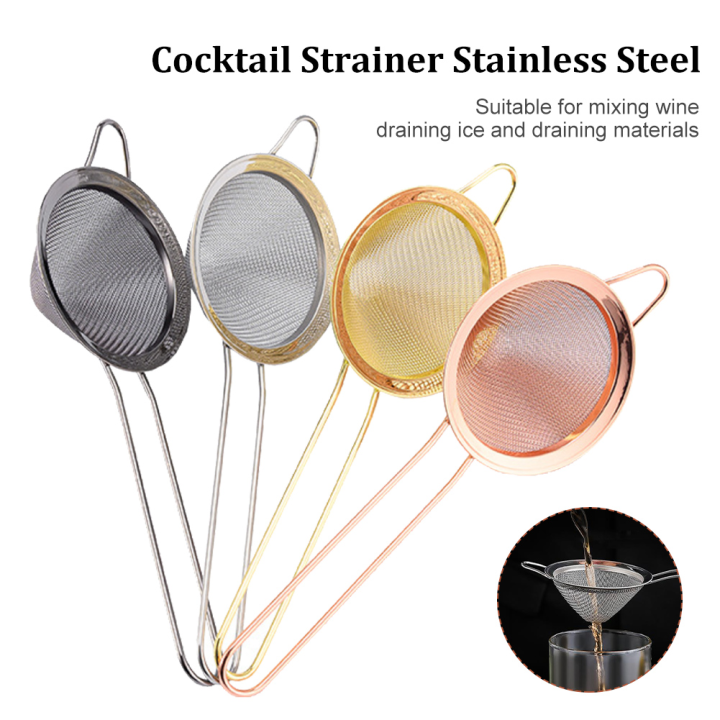 freeship Strainer Stainless Steel Conical Strainer Fine Mesh C-ocktail ...