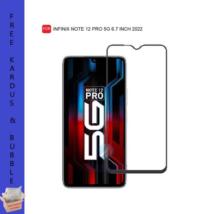 Tempered Glass 5D 9D 21D For INFINIX NOTE 12 PRO 5G 6.7 INCH 2022 Full ...