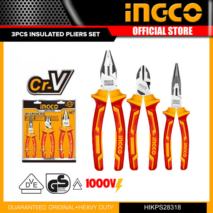 INGCO 3pcs Insulated Pliers Set 1000V HIKPS28318 IHT | Lazada PH