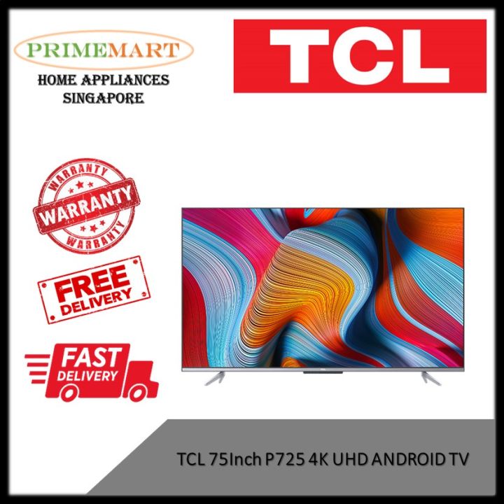 TCL P725 75นิ้ว UHD 4K ANDROID * รับประกันท้องถิ่น3ปี | Lazada.co.th