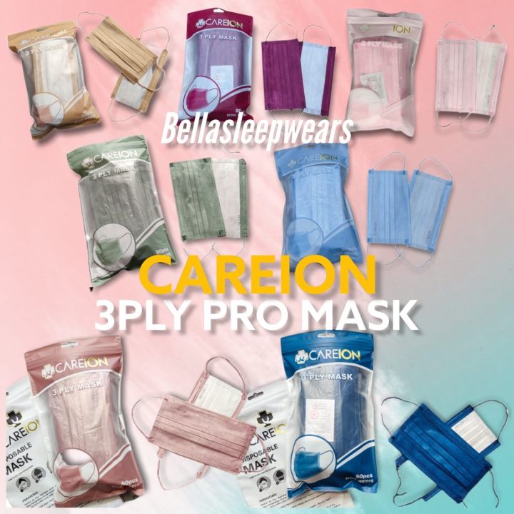 BELLA - 3PLY PRO MASK CAREION EARLOOP EMBOS /50 - MASKER 3PLY PREMIUM ...