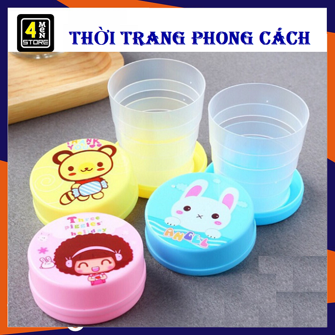 Ly Gấp Gọn/Cốc Xếp , Ly uống nước nhựa mini có thể gấp gọn hình thú ...