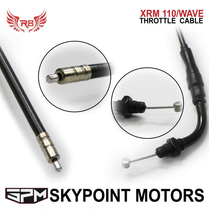 R8 THROTTLE CABLE FOR MOTORCYCLE XRM 110/ WAVE (9857-503) | Lazada PH