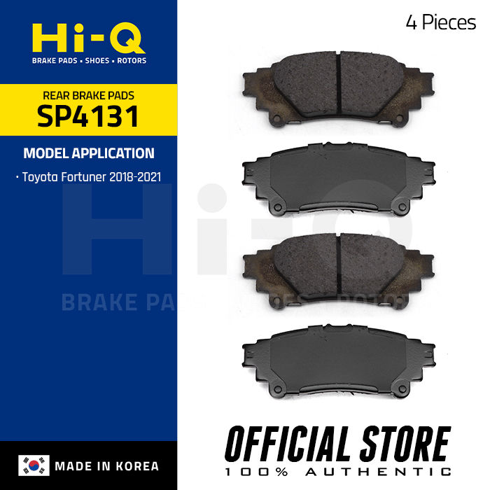 Hi-Q SP4131 Rear Brake Pads for Toyota Fortuner 2018 - 2021, 4 Pieces ...