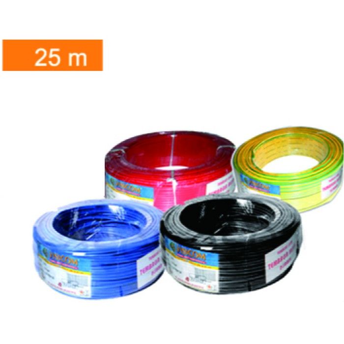 VISICOM NYA 1x1.5 mm 25 Meter MERAH SNI I Kabel Kawat Tembaga Tunggal ...