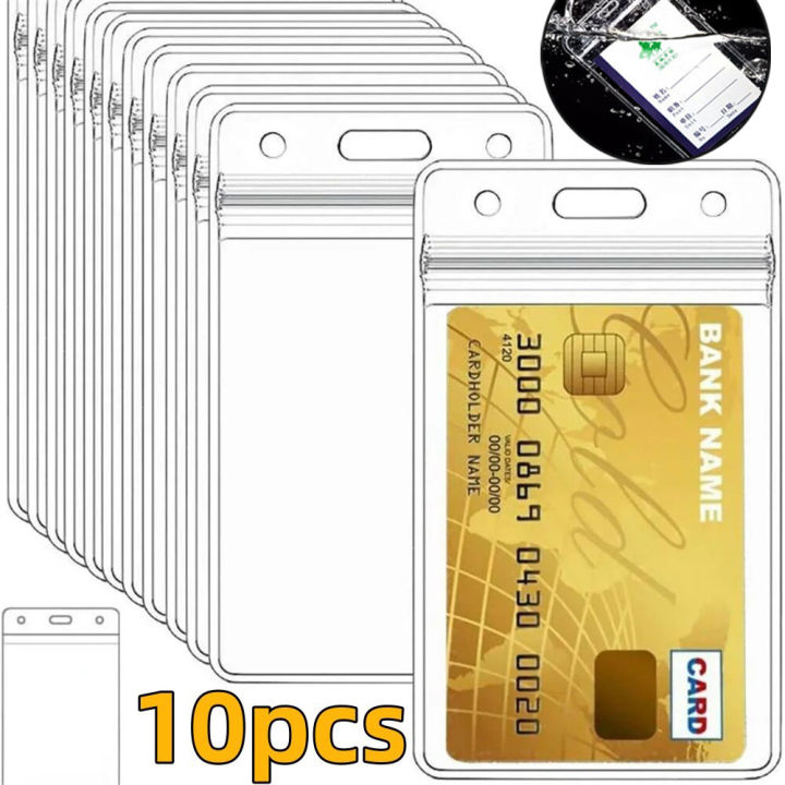 10Pcs Card Cover Waterproof Transparent PVC Professional Bank ID Card ...