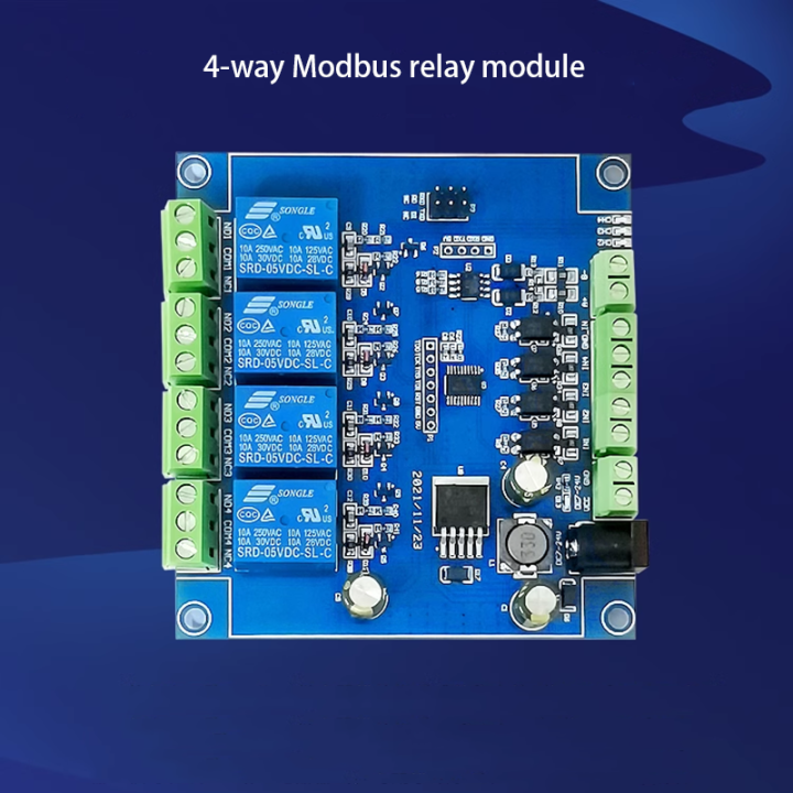 Modbus RTU Four-way Relay Module RS485/TTL UART 4-way Input and 4-way Output. | Lazada PH