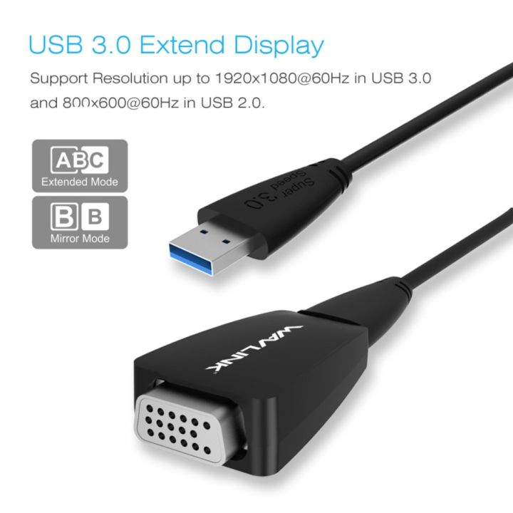 Wavlink SuperSpeed USB 3.0 to VGA Adapter External Graphic Card ...