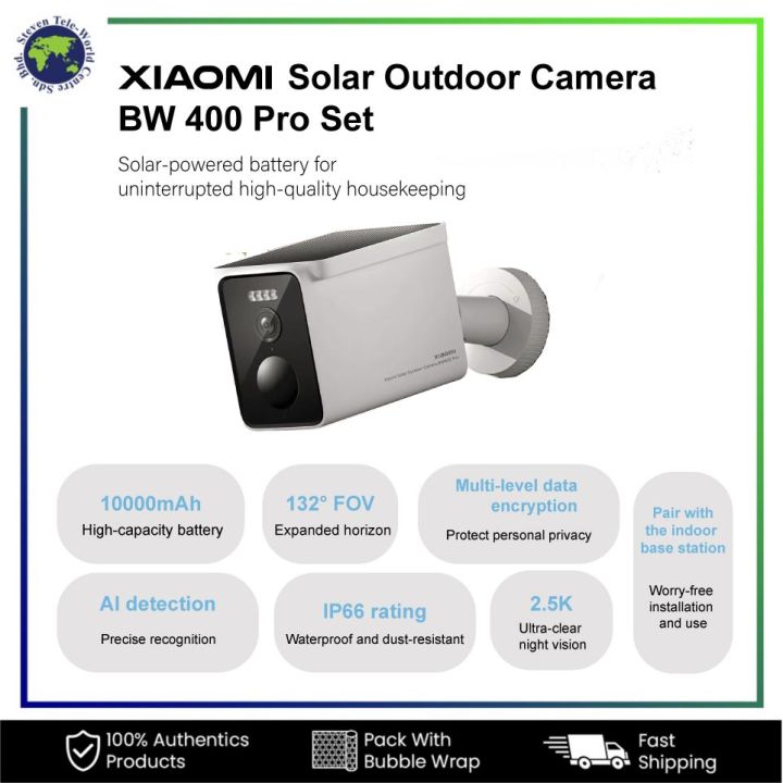 Xiaomi Solar Outdoor Camera BW 400 Pro Set | Lazada