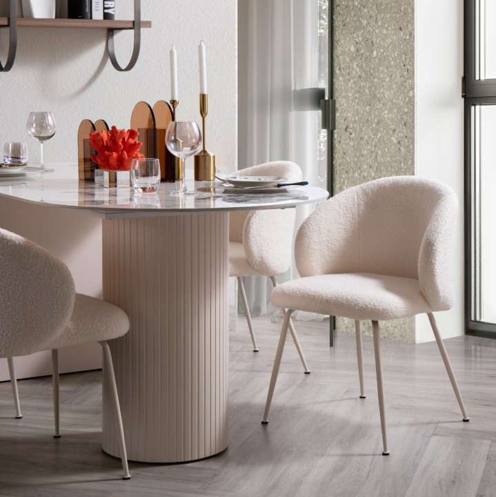 SB Design Square MAISON CO. เก้าอี้เหล็กเบาะผ้า รุ่น Phiya สีครีม ...