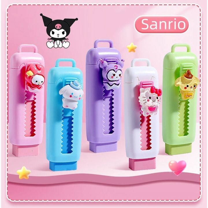 Sanrio Push-Pull tẩy capybara phim hoạt hình Macaron màu Tẩy Kính thiên ...