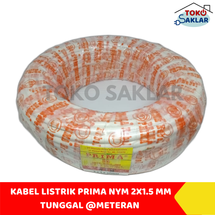 Kabel Prima/Supreme NYM 2x1.5 Tunggal Meteran | Lazada Indonesia