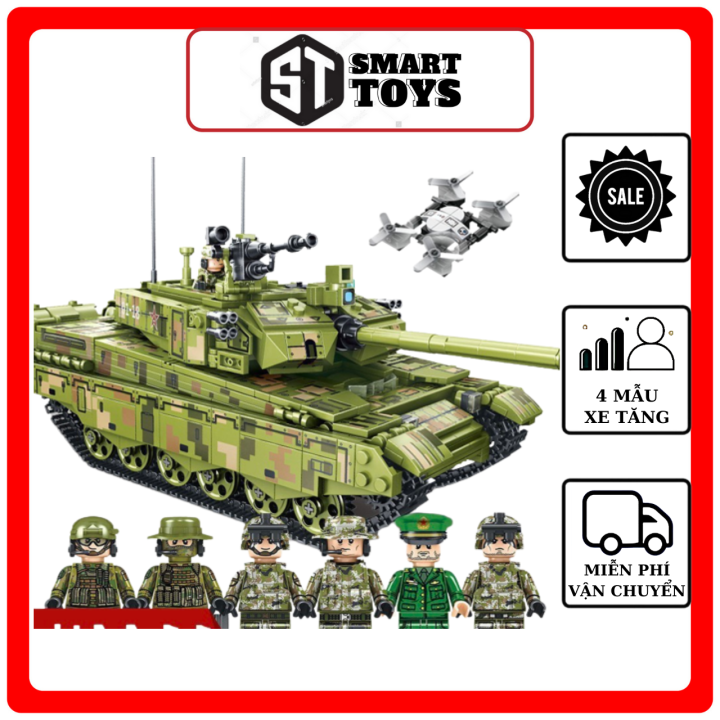 Lego xe tăng, xếp hình lego cho bé thông minh sáng tạo Smart Toy ...