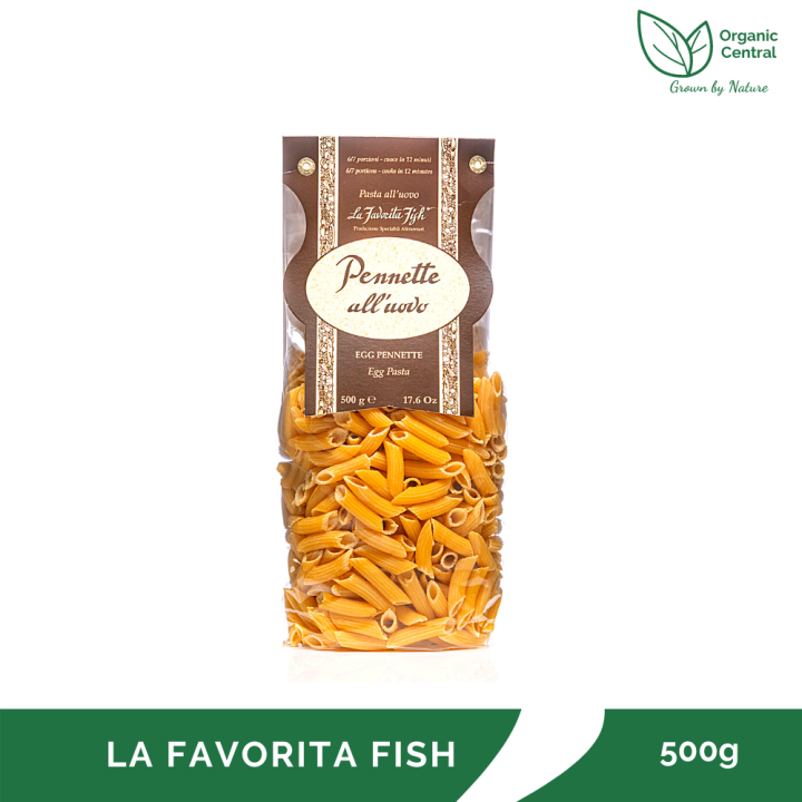 La Favorita Fish Pen-Shaped Short Egg Pasta 500g | Lazada PH