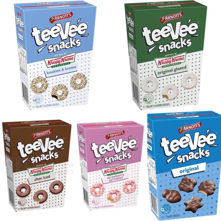 ARNOTT’S Teevee Snack Krispy Kreme บิสกิตเคลือบช็อคโกแลต / Kookies & Kreme / Original Glazed ...