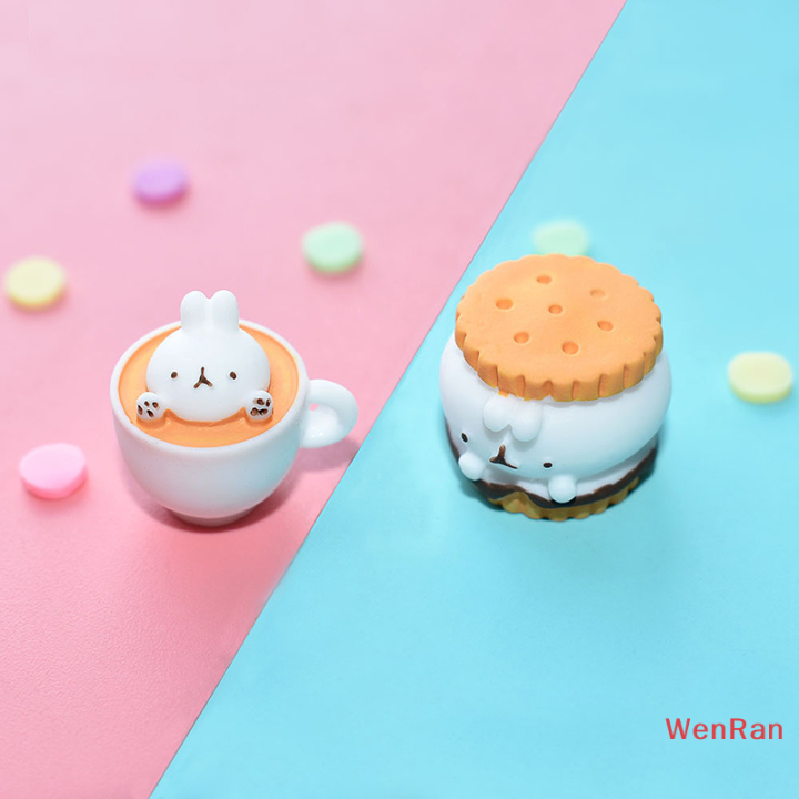 WenRan 10ชิ้นบ้านตุ๊กตาโมเดลขนมหวานขนาดเล็กบ้านตุ๊กตาเค้กการ์ตูนเค้ก ...