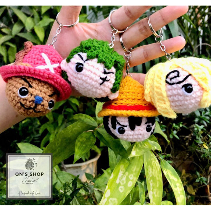 ONEPIECE - Luffy, Zoro, Chopper & Sanji Head Keychain Crochet | Lazada PH