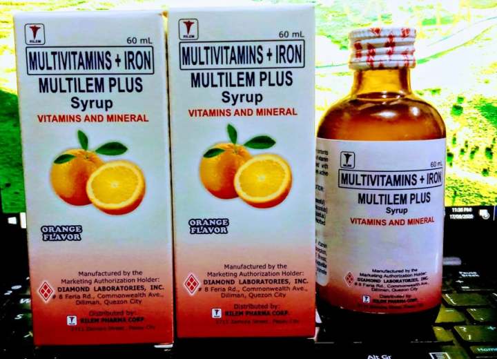 MULTILEM PLUS + SYRUP MULTIVITAMINS + IRON 60mL Vitamins & Mineral ...