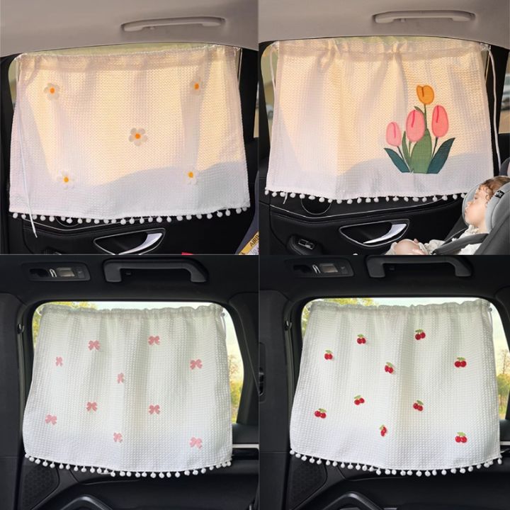 【Pluck】CODพร้อมส่ง ม่านบังแดดในรถยนต์ ป้องกันรังสียูวี ลายการ์ตูน ผ้าม่านลายสก๊อตกันแดดสําหรับ ...