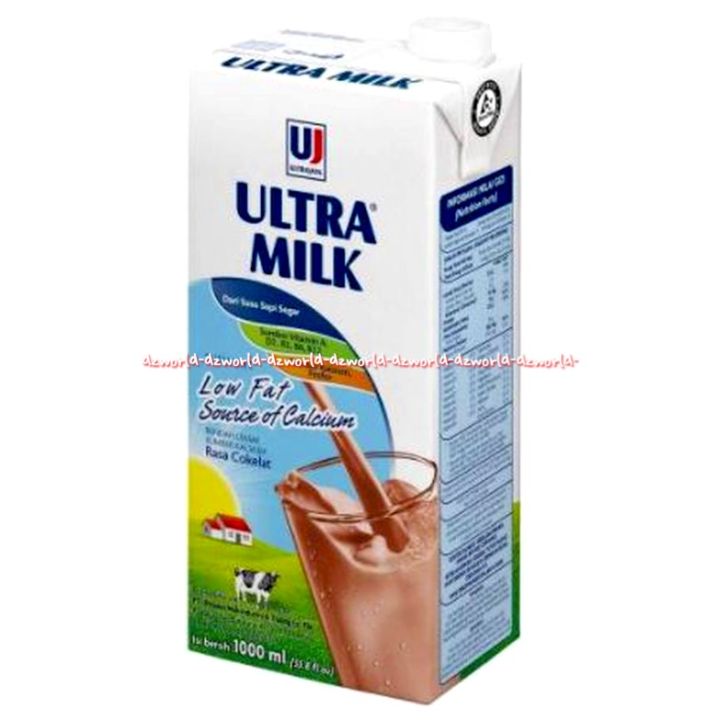 Ultra Milk Low Fat Rasa Coklat 1000ml High Calsium Susu UHT Cokelat ...