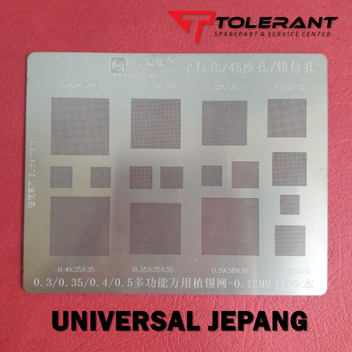 Plat BGA Stencil Universal Cetakan IC Lubang Kotak AMAOE IC Reballing Tool - Alat Service HP ...