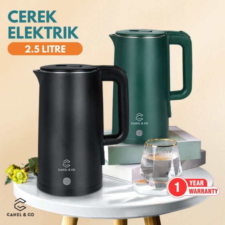 Stainless Steel 2.5L Electric Kettle Elektrik Teko Hot Water Ketel Auto ...