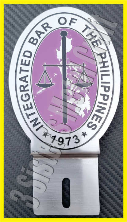 IBP (Integrated Bar of the Philippines) CAR Plate # Emblem, Stainless ...