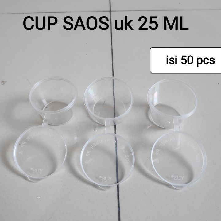 Cup Saos, gelas Sambal, Cup Uk 25ml, 35ml, 50ml. Wadah Sambal/saos ...
