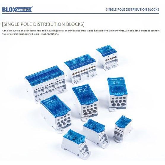 BLOX multipoles connector connect terminal block unipolar distribution ...