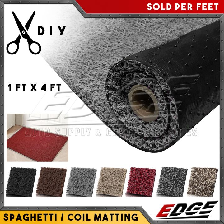 PER FEET 13mm Spaghetti Coil Matting 1ft x 4ft - Roll (PER ORDER) // Soft Rubber Matting Loop ...