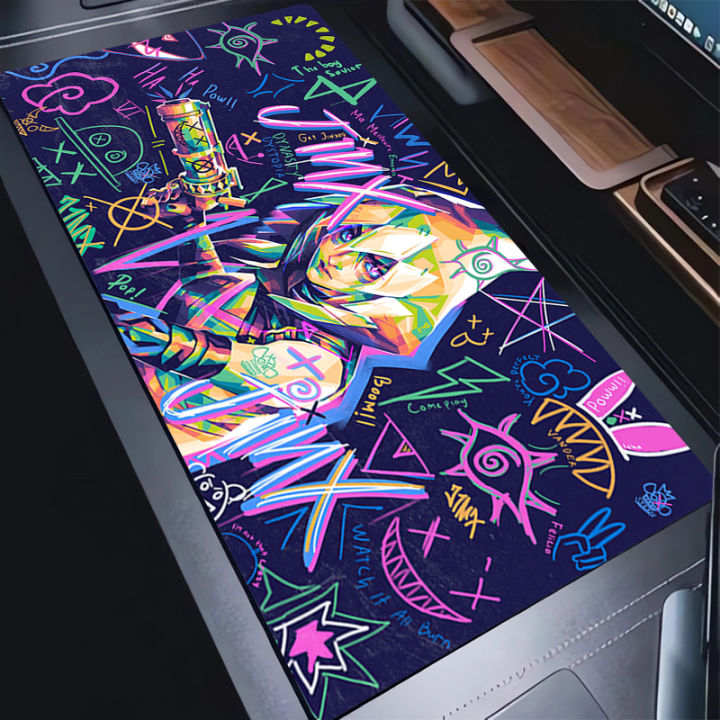 PC 900x400 Colorful Graffiti Desktop Mouse Mat League of Legends Jinx ...