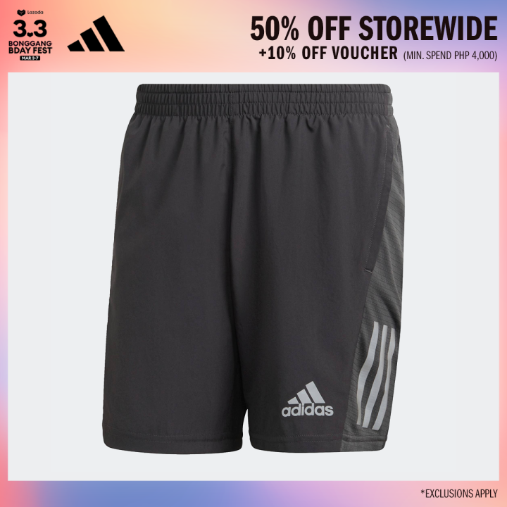 adidas Running Own the Run Shorts Men Grey HB7454 | Lazada PH