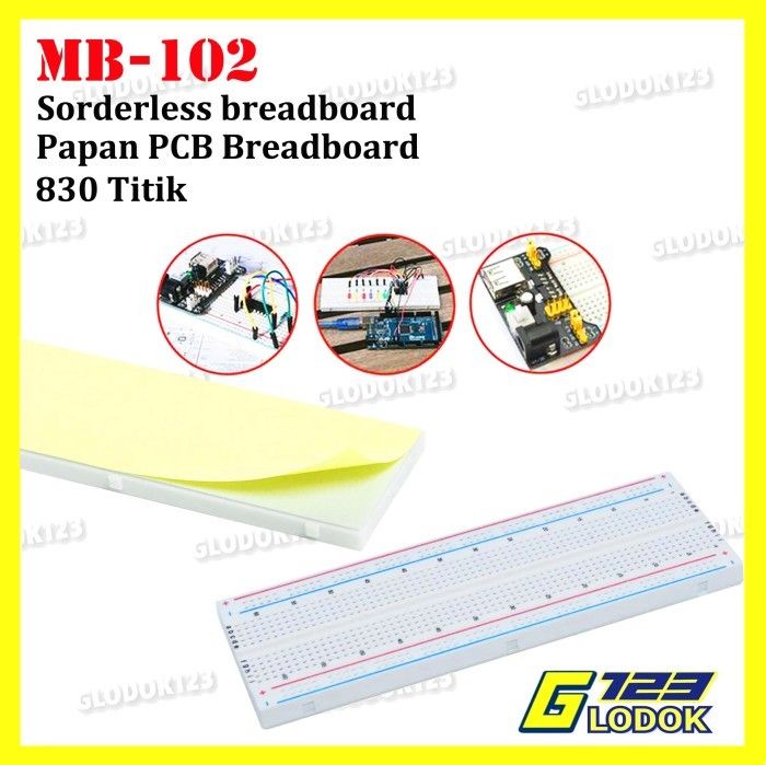 Breadboard MB-102 MB102 830 Point Solderless Bread PCB Project Board ... Breadboard MB-102 MB102 830 Point Solderless Bread PCB Project Board ...