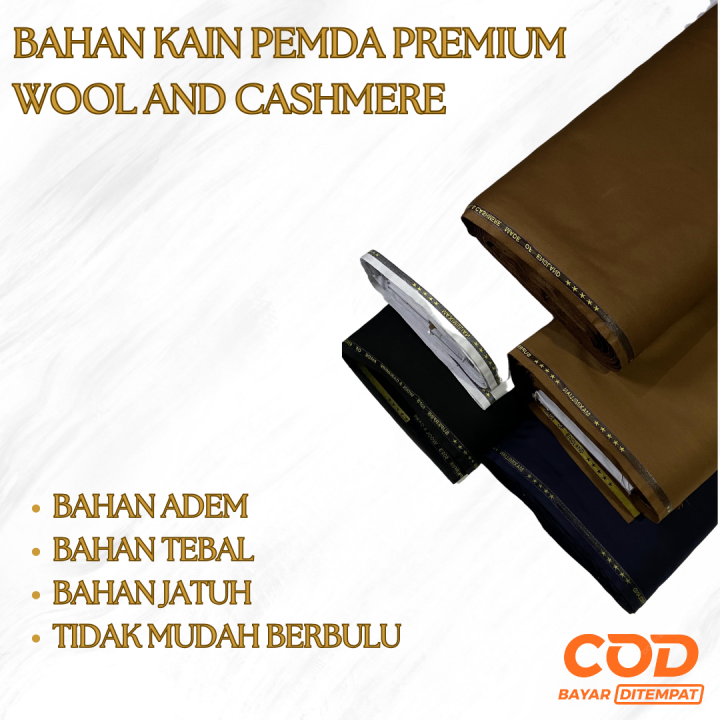 BAHAN KAIN PEMDA KATUN WOOL AND CASHMERE SUPER PREMIUM BAKAL KAIN DINAS ...