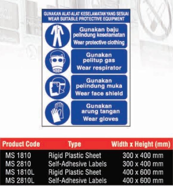 PROGUARD | MS 1810/ MS 2810/ MS 1810L/ MS 2810L - SAFETY SIGNAGE ...