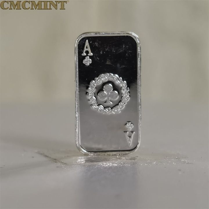 Custom Coin Old Coins 1 Gram Silver Ace Of Clubs Card Bar | Lazada PH