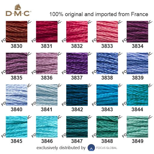Color 3840-B5200, BLANC, & ECRU, DMC 100% COTTON THREAD FOR CROSS ...