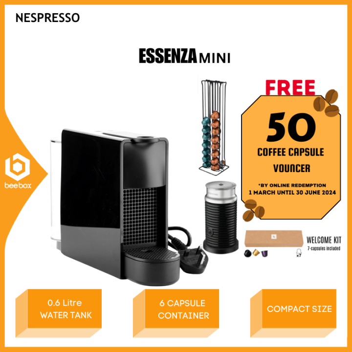 Nespresso C30-ME-BK-NE2 Essenza Mini Fully Automatic Capsule Espresso ...