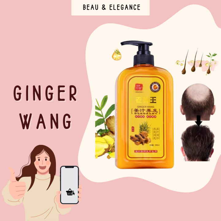 ORIGINAL Organic Ginger Wang Shampoo - Anti-Hair Loss & Dandruff ...
