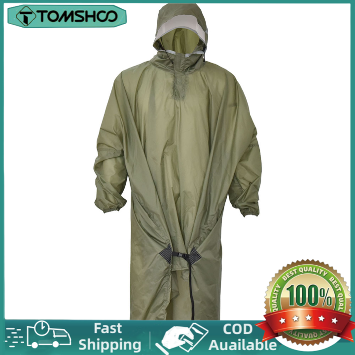 【ซีโอดี / ของแท้】TOMSHOO เสื้อกันฝนกันน้ำน้ำหนักเบาพร้อมแขนสำหรับเดิน ...
