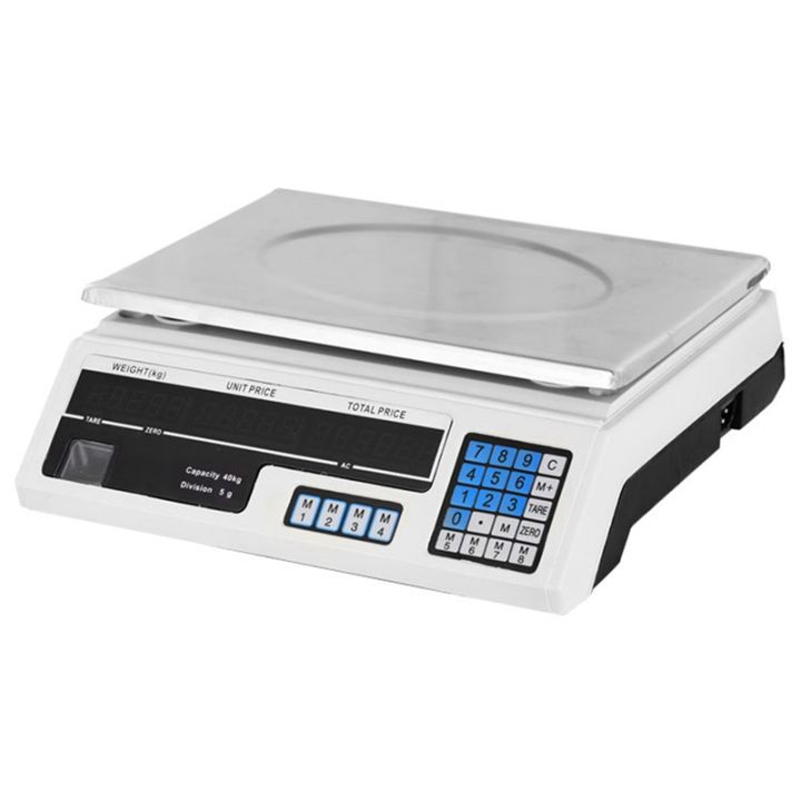 -Tech-40KG Electronic Commercial Computing Scale with LCD Display for ...