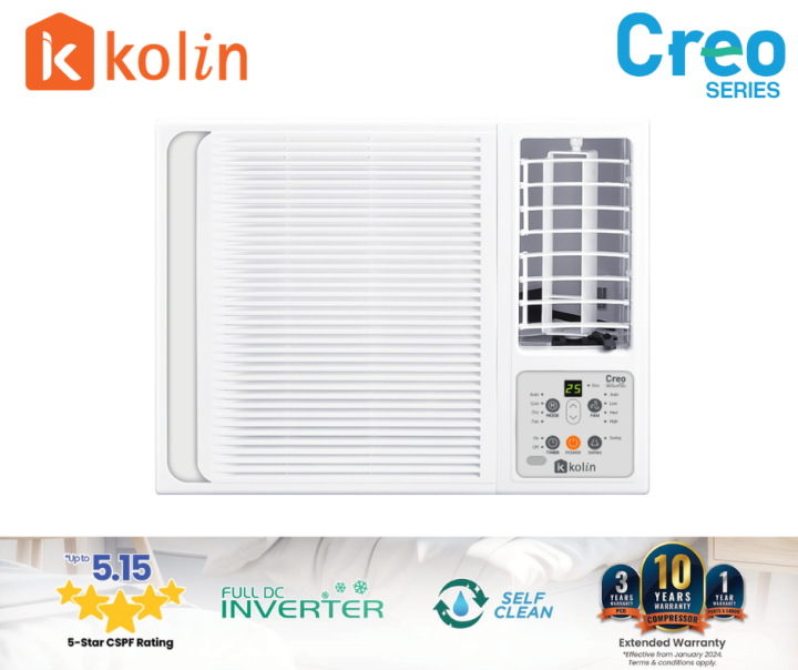 Kolin 0.75hp Creo Series Window Type Full DC Inverter Aircon (KA ...