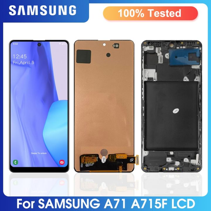 OLED with Frame for Samsung Galaxy A71 A715 LCD Display Replacement Touch Screen Digitizer ...