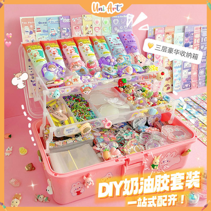 705Pcs Korean Cute Chuck Goo Cards DIY Set DIY Cream Glue Cuckoo Card ...