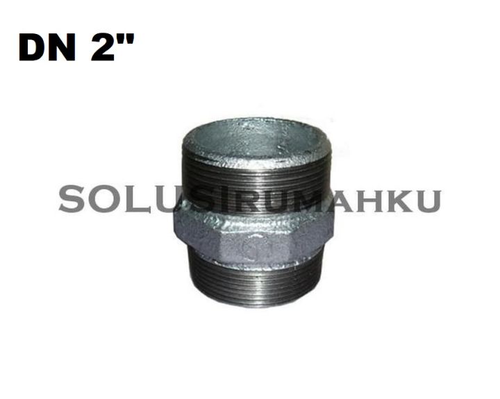 Double Nepple Galvanis 2” Dobel Dua Nepel Nipple Nipel Besi 2 Inch ...