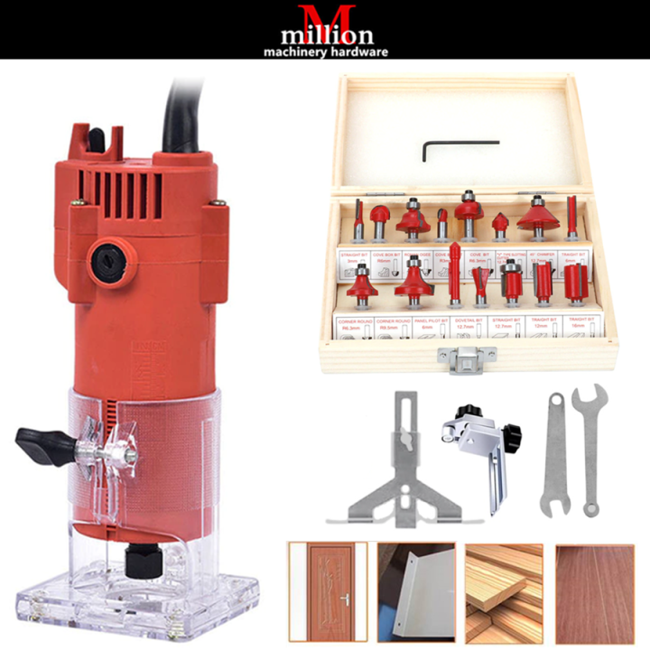 Electric Wood Trimmer Router Clean Cuts Woodworking Tool Set | Lazada